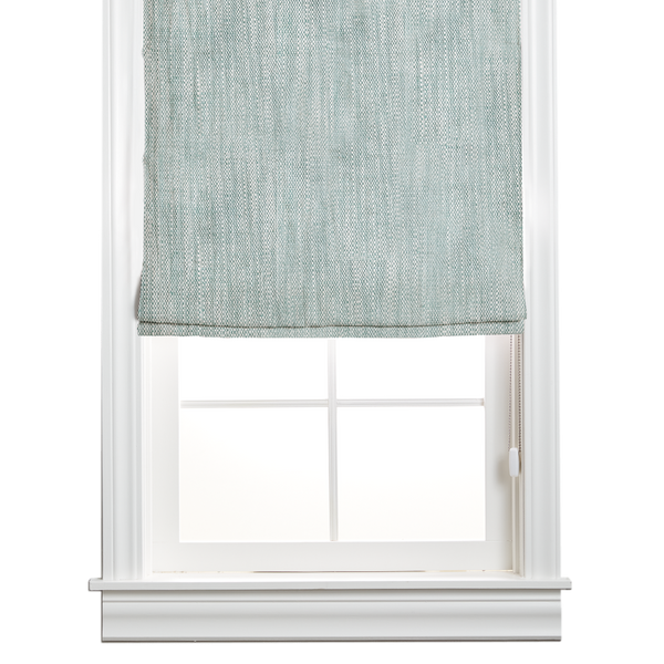Linen-Cotton Roman Shade - Spruce